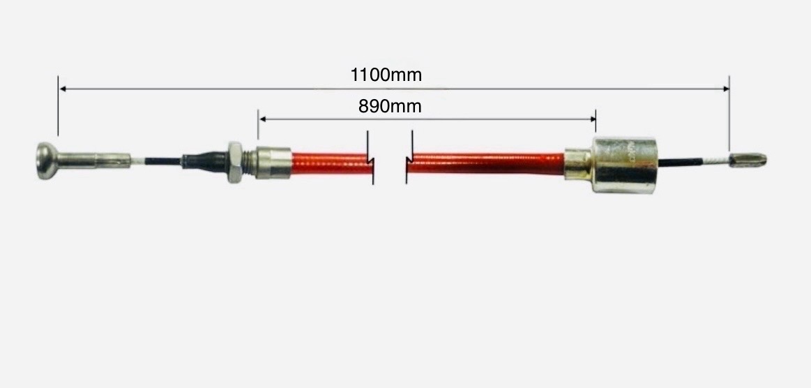 Alko Button End Detachable Trailer Bowden Brake Cable 890mm (890mm ...